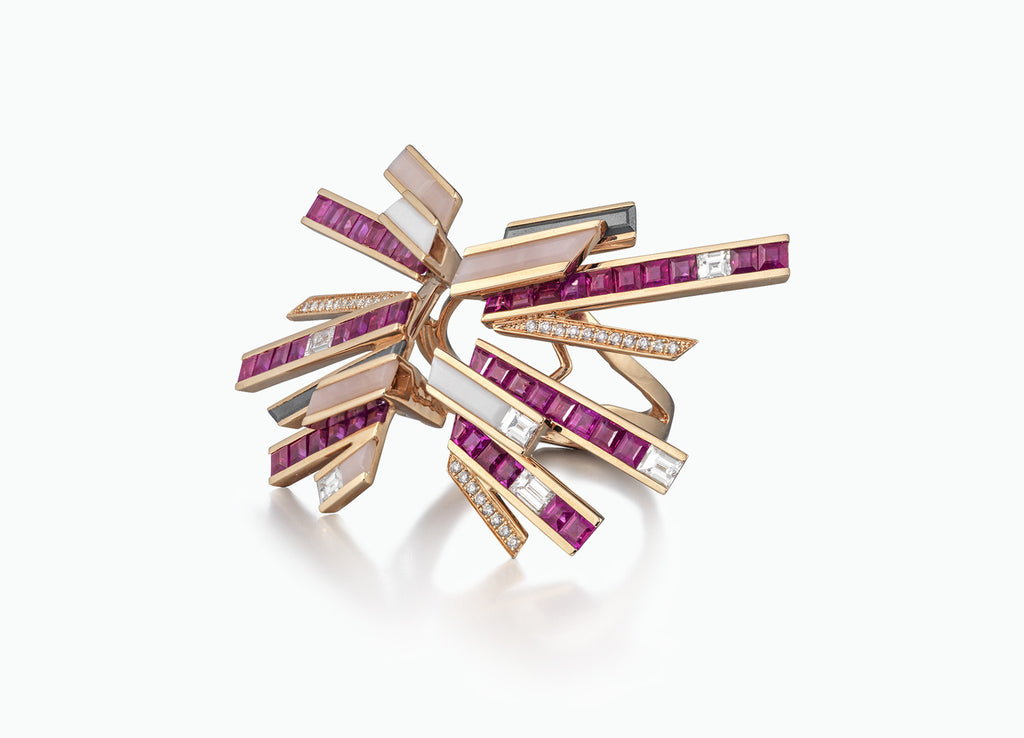 Rose Gold Explosion Ring - Stellar | Tomasz Donocik